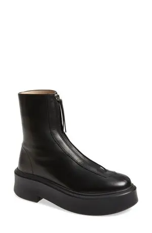 THE ROW Zip Platform Bootie