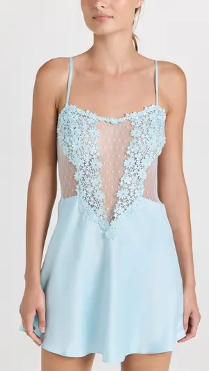 Flora Nikrooz Showstopper Chemise - Light Blue