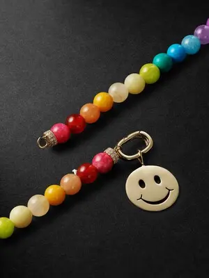 SYDNEY EVAN Gold Beaded Pendant Necklace