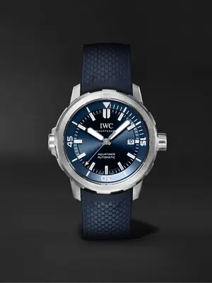 IWC SCHAFFHAUSEN Aquatimer Expedition Jacques-yves Cousteau Automatic 42mm Stainless Steel And Rubber Watch - Blue