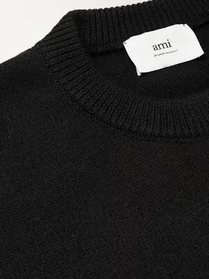 Ami Logo-intarsia Virgin Wool Sweater