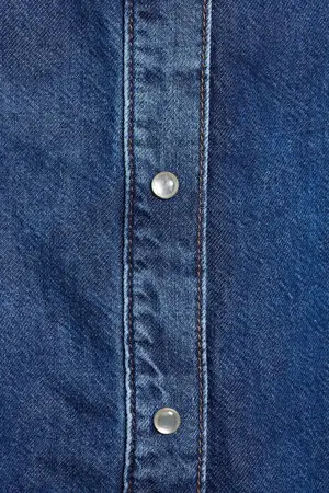 GANNI Denim Mini Dress With Button Closure