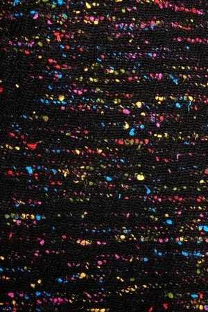 GANNI Fringed Donegal Woolblend Tweed Mini Skirt