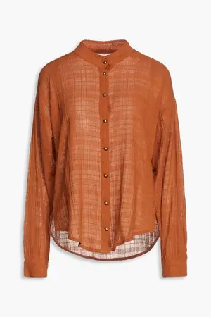 Tigerlily Alameda Cotton Gauze Shirt - Tan