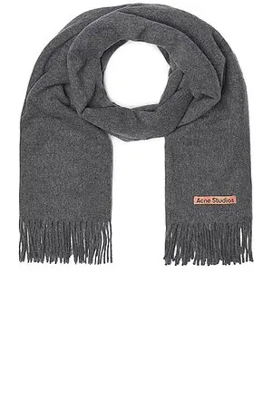 Acne Studios Acne Studios Canada Scarf In Black Grey Melange