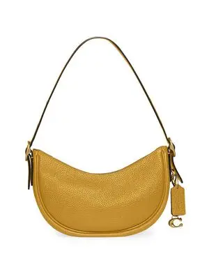 COACH Women's Luna Pebble Leather Shoulder Bag - Light Violet - Yellow