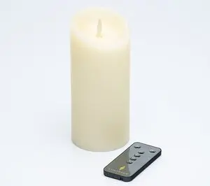 LUMINARA 6' Unscented Wax Flameless Candle & Re Ote Control