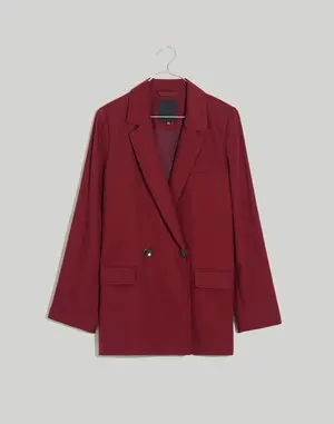 Madewell Drapeweave Caldwell Double-breasted Blazer