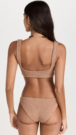Hunza G Xandra Bikini Set - Metallic Cocoa