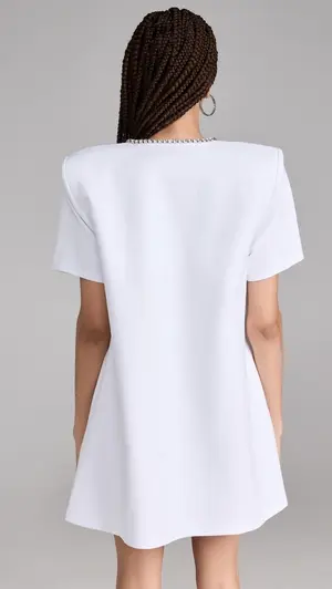 AREA Crystal Bow Ponte T-shirt Dress