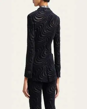 Giorgio Armani Swirl Jacquard Blazer