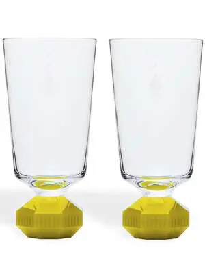 REFLECTIONS COPENHAGEN Chelsea Tall Glasses - Yellow