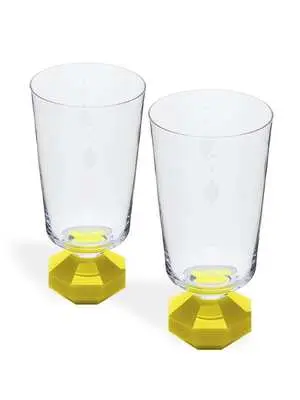 REFLECTIONS COPENHAGEN Chelsea Tall Glasses - Yellow