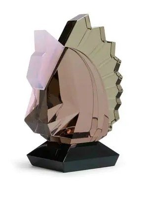 REFLECTIONS COPENHAGEN Horse Crystal Bookend - Pink