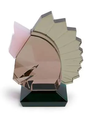 REFLECTIONS COPENHAGEN Horse Crystal Bookend - Pink