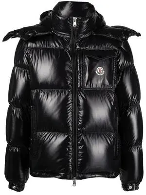 Moncler High-shine Padded Jacket - Black | Editorialist