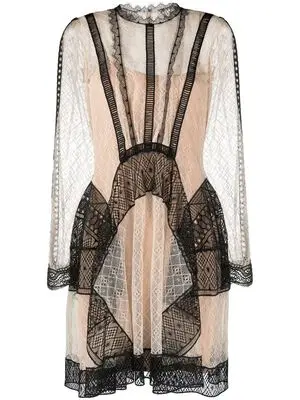 Alberta Ferretti Lace Dress - Neutrals