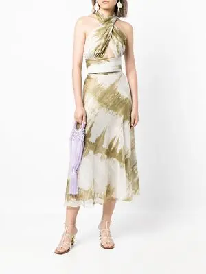 BAMBAH Tie-dye A-line Midi Skirt