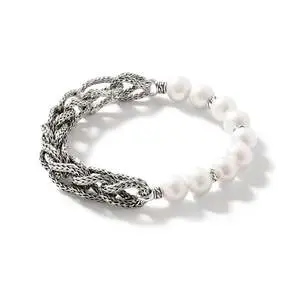 John Hardy Surf Pearl Link Bracelet
