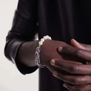 John Hardy Surf Pearl Link Bracelet