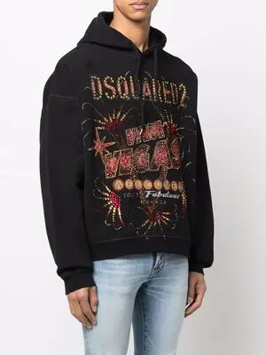 Dsquared2 Las Vegas Print Hoodie