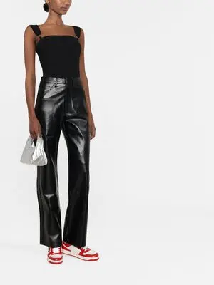 ROTATE BY BIRGER CHRISTENSEN Embossed Logo Wide-leg Trousers