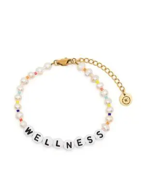 SPORTY & RICH Wellness -bead Bracelet - White