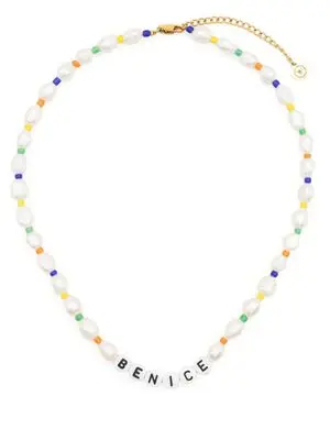 SPORTY & RICH Be Nice Necklace - White