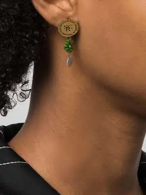 Sporty & Rich Pearl Resin Drop Earrings