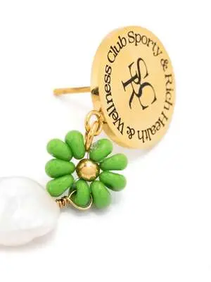 Sporty & Rich Pearl Resin Drop Earrings