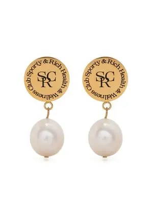 SPORTY & RICH Logo -drop Earrings
