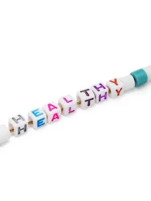 SPORTY & RICH Healthy Beaded Bracelet - White