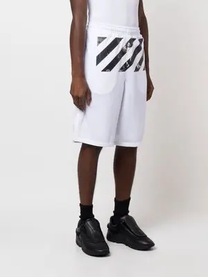 Off-White Caravaggio Diag Track Shorts