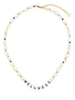 SPORTY & RICH Wellness Pearl Necklace - White
