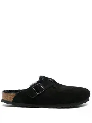 BIRKENSTOCK Boston Shearling Slippers - Black