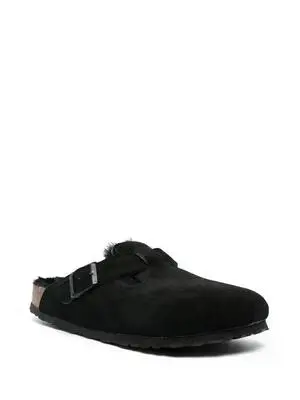 BIRKENSTOCK Boston Shearling Slippers - Black