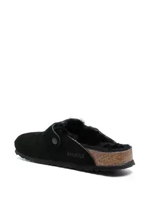 BIRKENSTOCK Boston Shearling Slippers - Black