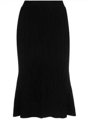 Stella McCartney Rib-knit Midi Skirt - Black