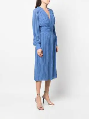 Rochas Plissé-detail Midi Dress