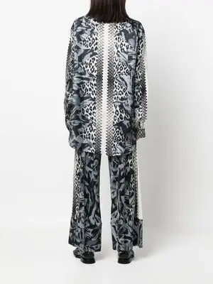 PIERRE-LOUIS MASCIA Abstract-print Silk Shirt