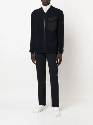 BOSS Zipped-up Knit Cardigan