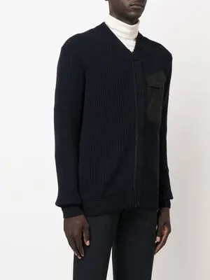 BOSS Zipped-up Knit Cardigan