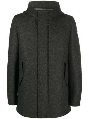 MANUEL RITZ Zip-up Hooded Coat - Grey