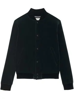 Saint Laurent Green Velvet Logo