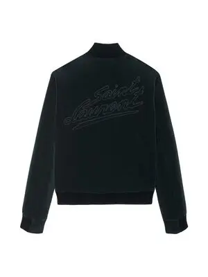 Saint Laurent Teddy Velvet Jacket - Green