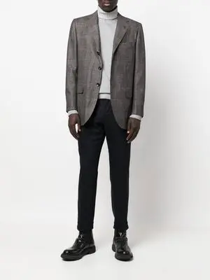 Malo Fine-knit Roll-neck Jumper - Grey