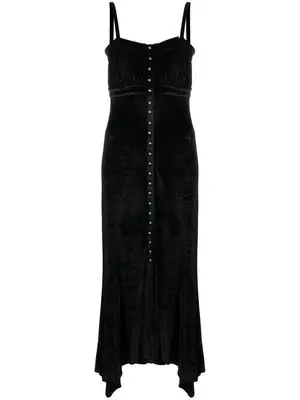Rabanne Asymmetric Button-up Midi Dress