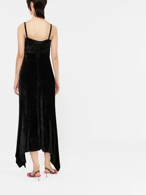 Rabanne Asymmetric Button-up Midi Dress