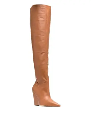 STUART WEITZMAN Pointed Leather Knee-high Boots