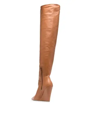 STUART WEITZMAN Pointed Leather Knee-high Boots